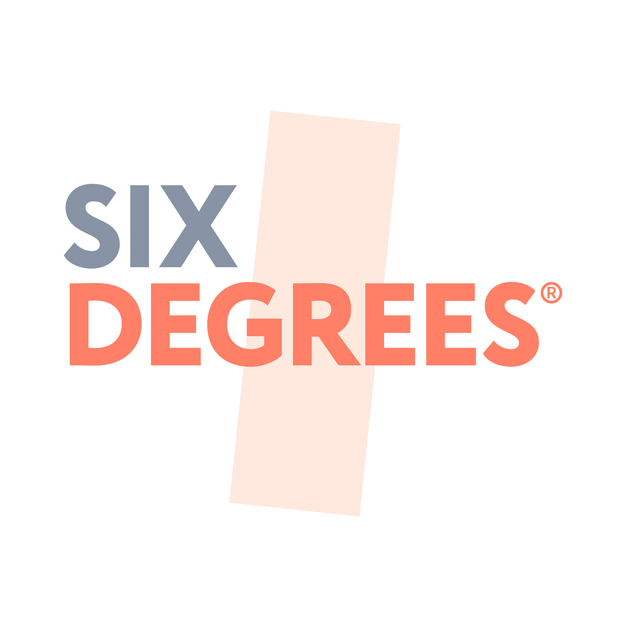 6 Degrees Logo SixDegrees.org Badge… Using Social Media For Good.